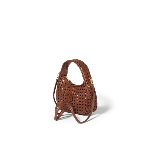 Miu Miu Wander Woven Leather Bag