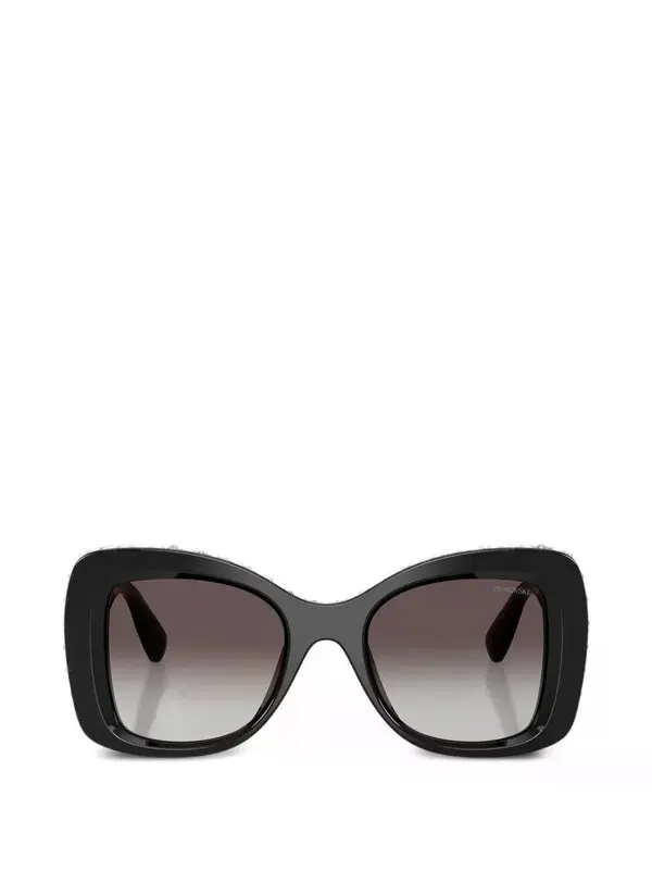 SWAROVSKI Butterfly-frame Sunglasses - Black