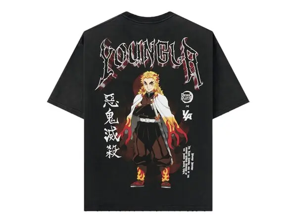 YOUNGLA X Demon Slayer: Kimetsu No Yaiba Character Tee Shirt - Flame Hashira