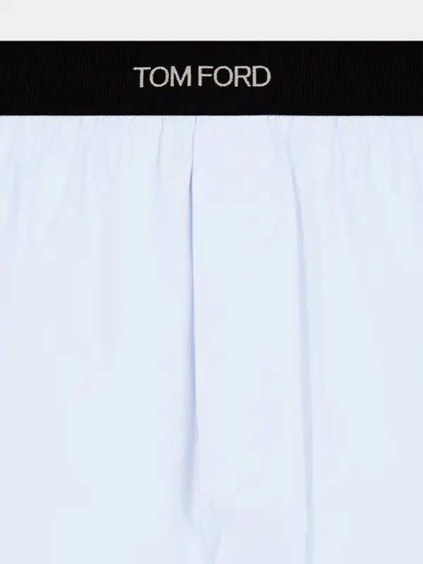 TOM FORD Light Poplin Boxers - Blue