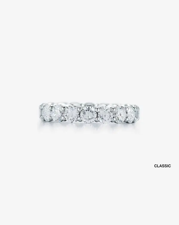 Ring Concierge Round Diamond Eternity Platinum Ring - One-color