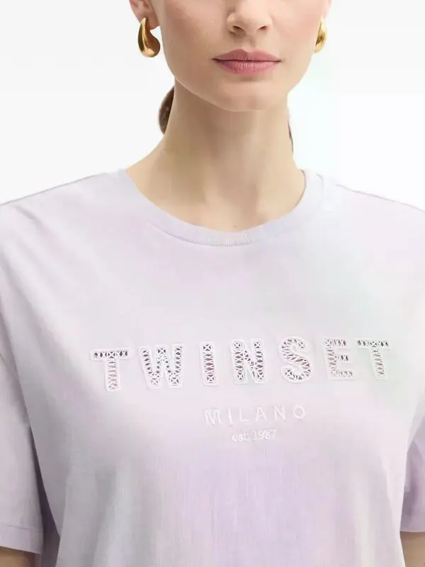 TWINSET Logo-embellished T-shirt - Purple