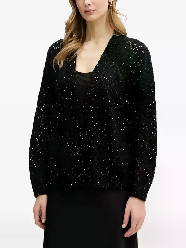 BENETTON Embellished Button-down Cardigan