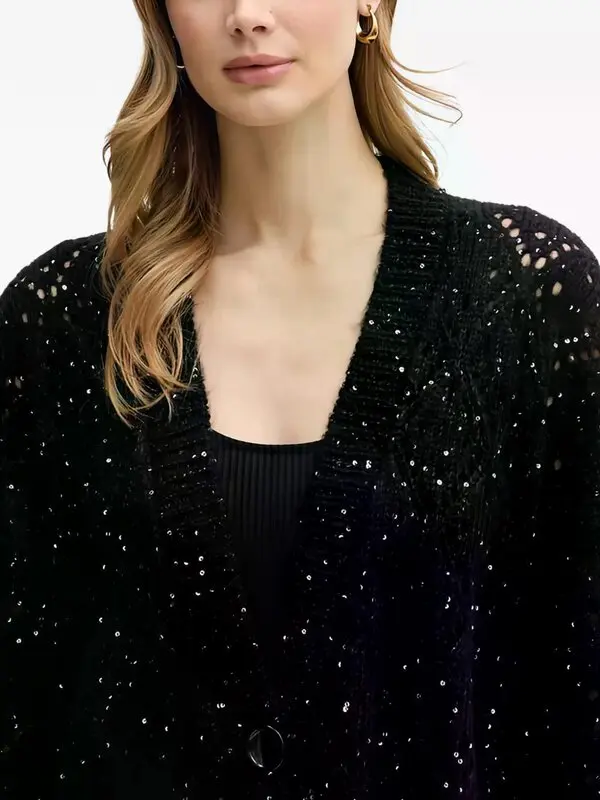 BENETTON Embellished Button-down Cardigan