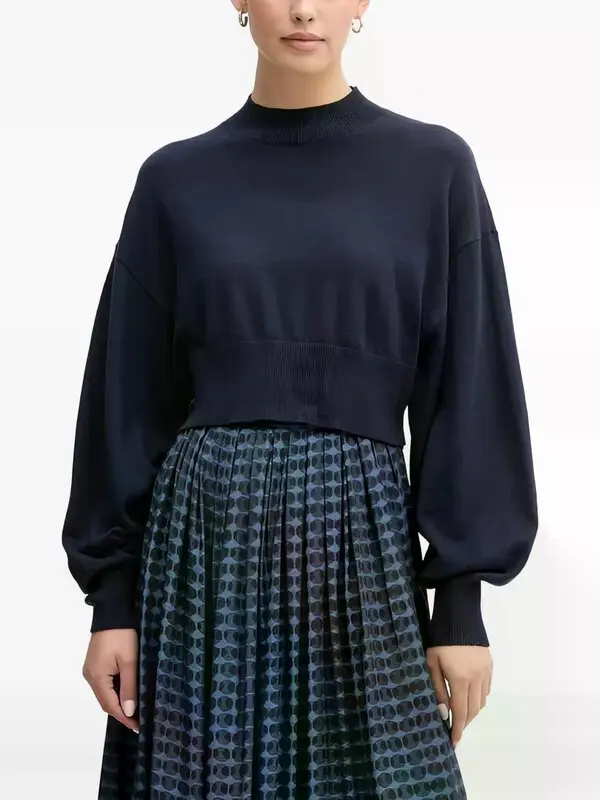 BENETTON Puff-sleeve Knitted Sweater