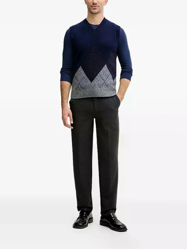 BENETTON Argyle V-neck Vest