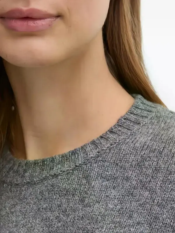 BENETTON Crew-neck Long-sleeve Sweater - Grey