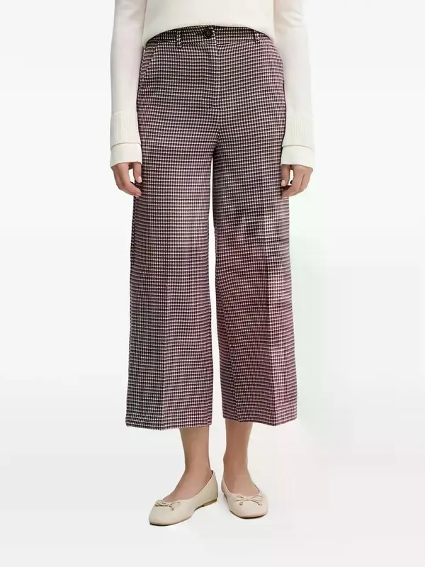 BENETTON Houndstooth Trousers - Purple