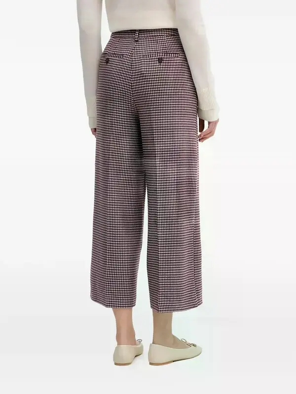 BENETTON Houndstooth Trousers - Purple