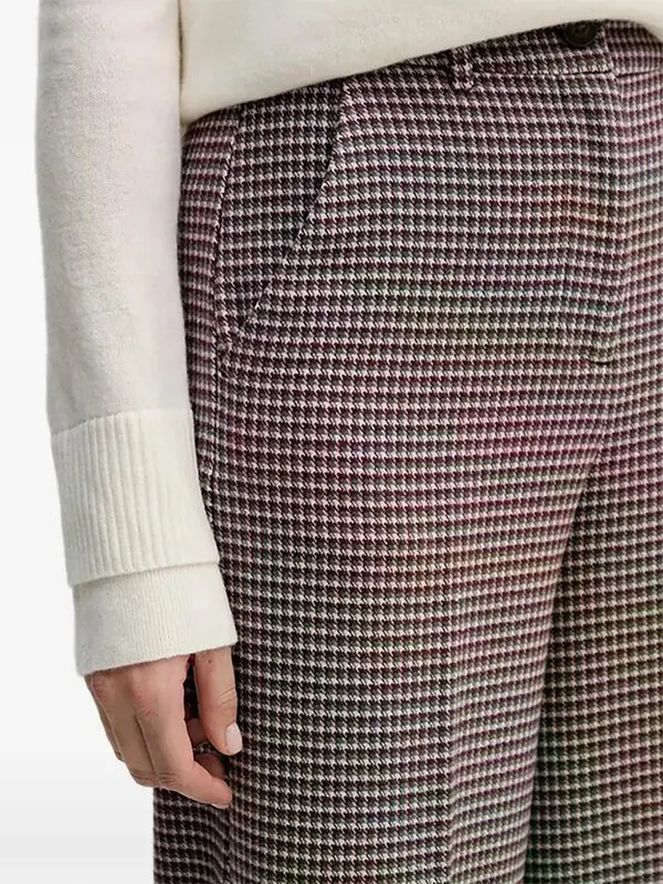 BENETTON Houndstooth Trousers - Purple