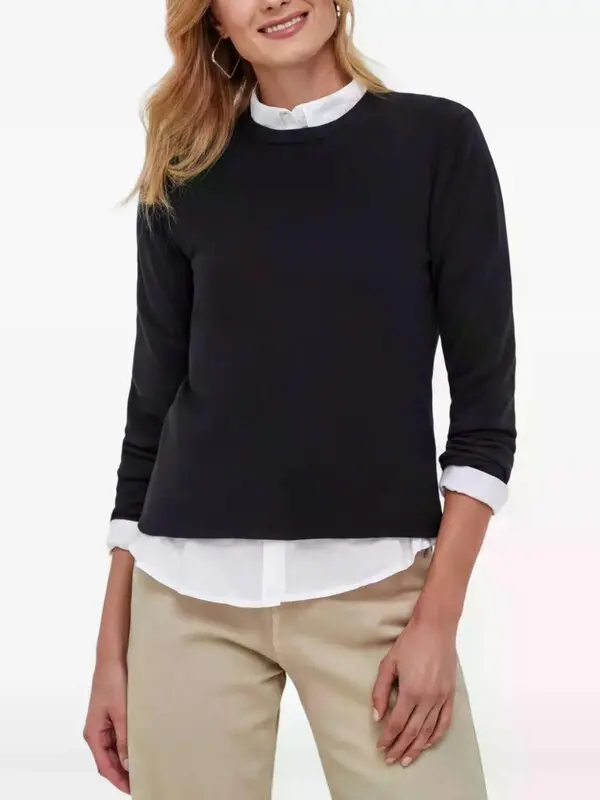 BENETTON Crewneck Wool Sweater - Black