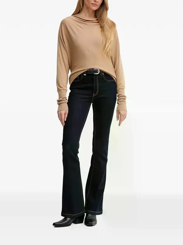 BENETTON Flared Contrast-stitch Jeans - Blue