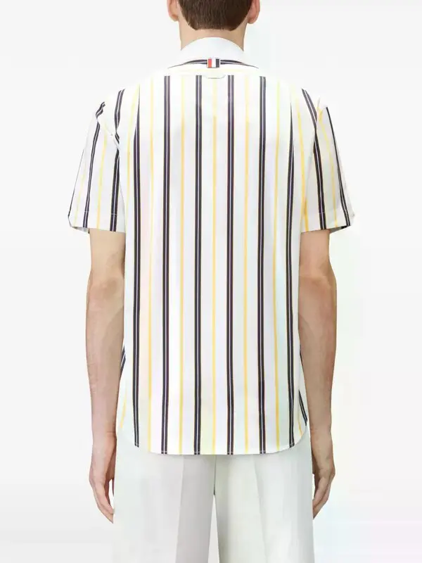Thom Browne Repp Striped Short-sleeve Shirt