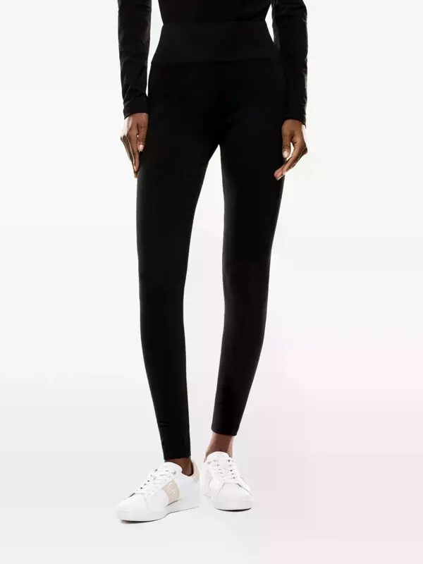 EA7 Core Lady Leggings With Logo Detail - Black