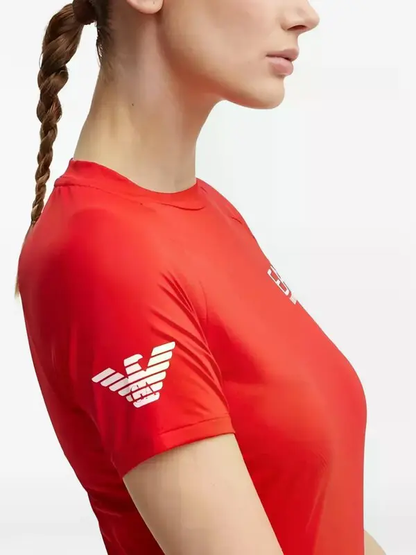 EA7 Crewneck T-shirt With Logo Detail
