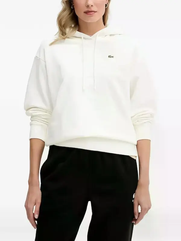 Lacoste Logo-appliqué Hoodie - Neutrals