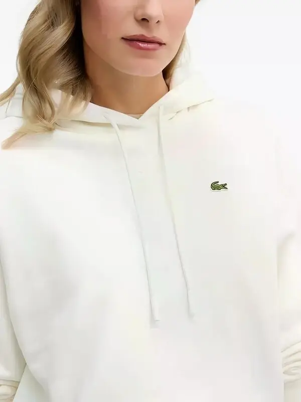 Lacoste Logo-appliqué Hoodie - Neutrals