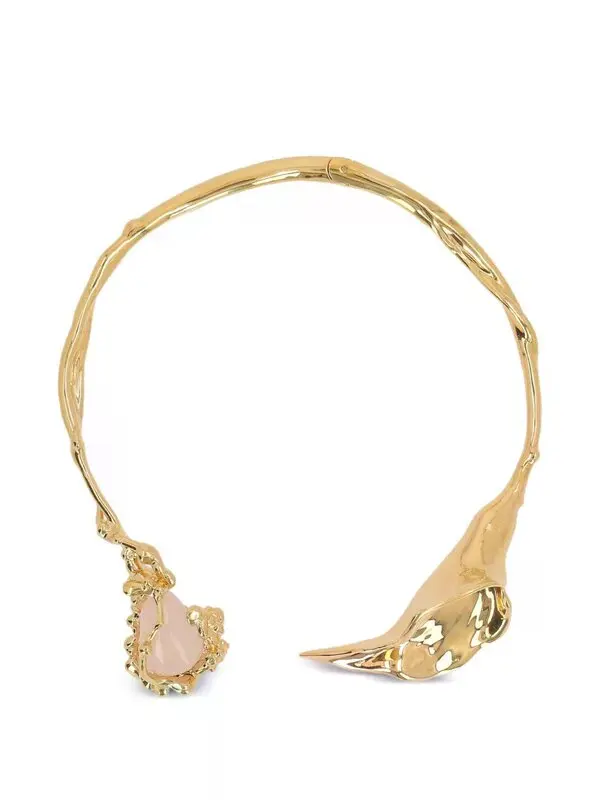 Chloé Bijoux Stone Pendant Necklace - Gold