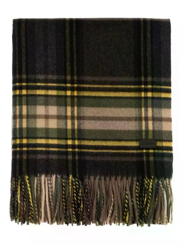 Saint Laurent Checked Scarf - Black