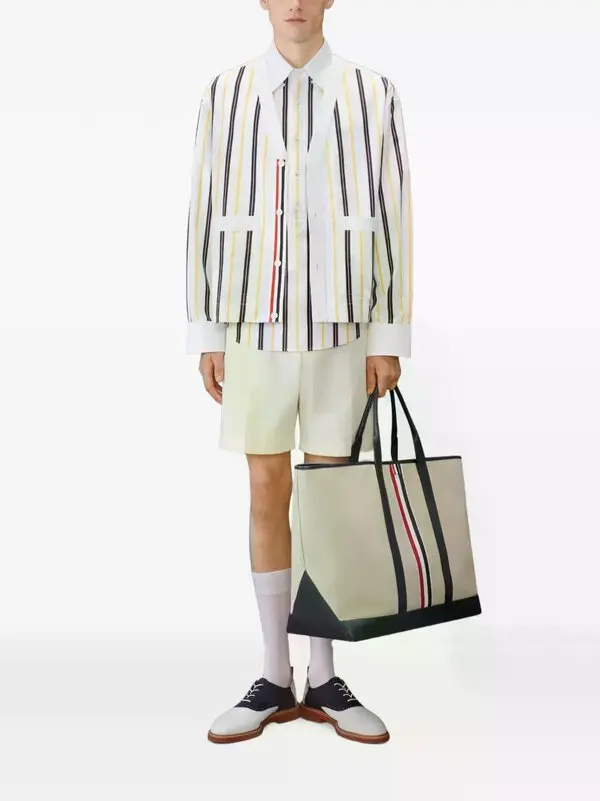Thom Browne Poplin Repp Stripe Shirt