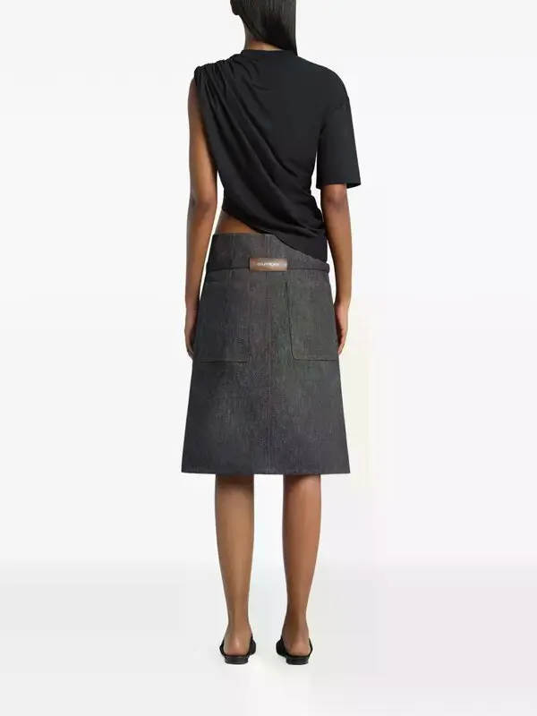 COURREGES Panelled Denim Shorts - Blue