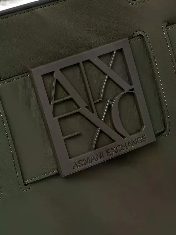 Armani Exchange Logo-applique Tote Bag - Green