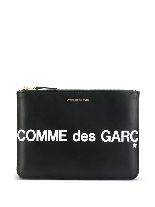 Comme Des Garçons Logo Zip Wallet