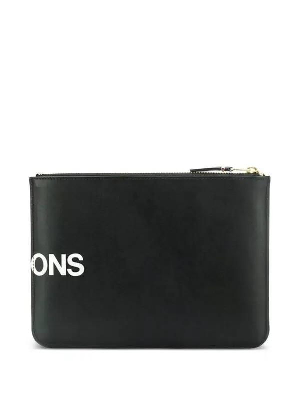 Comme Des Garçons Logo Zip Wallet