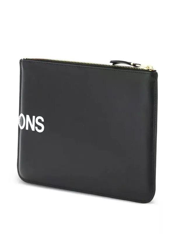 Comme Des Garçons Logo Zip Wallet