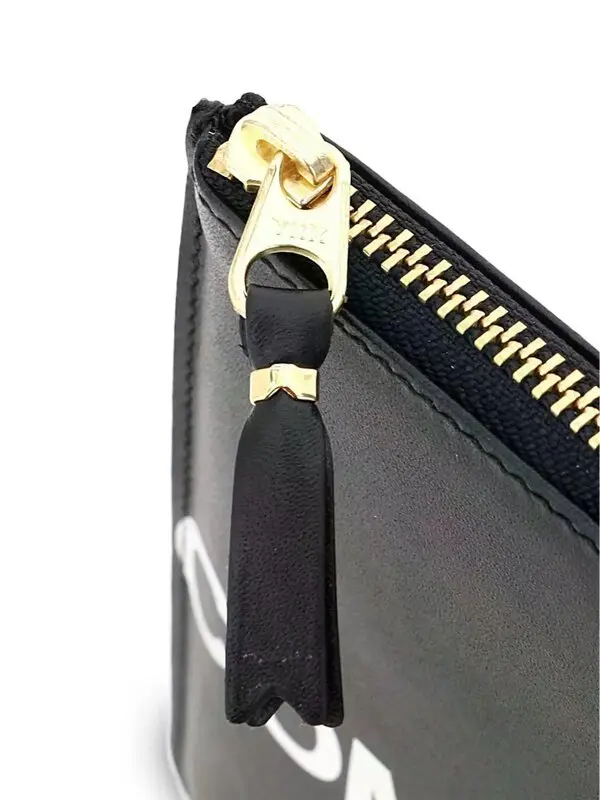 Comme Des Garçons Logo Zip Wallet