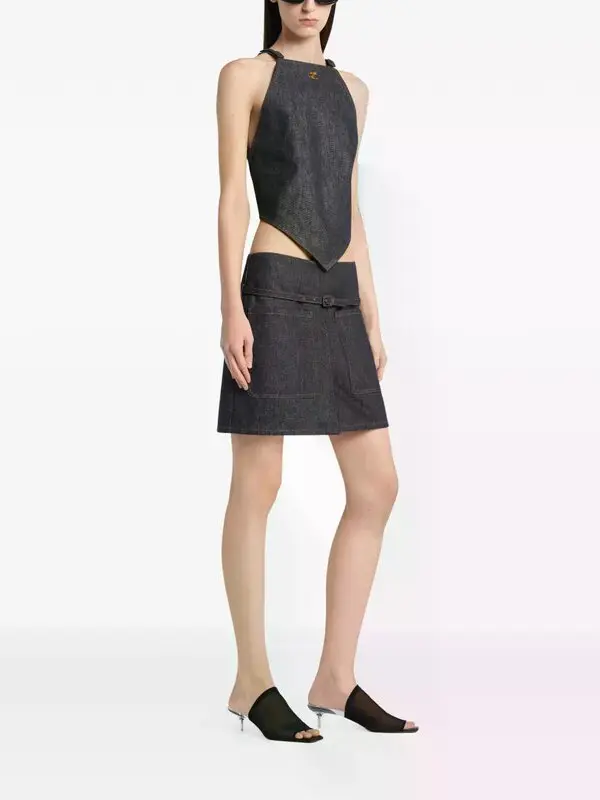 COURREGES Mini Skirt With Flap-pockets
