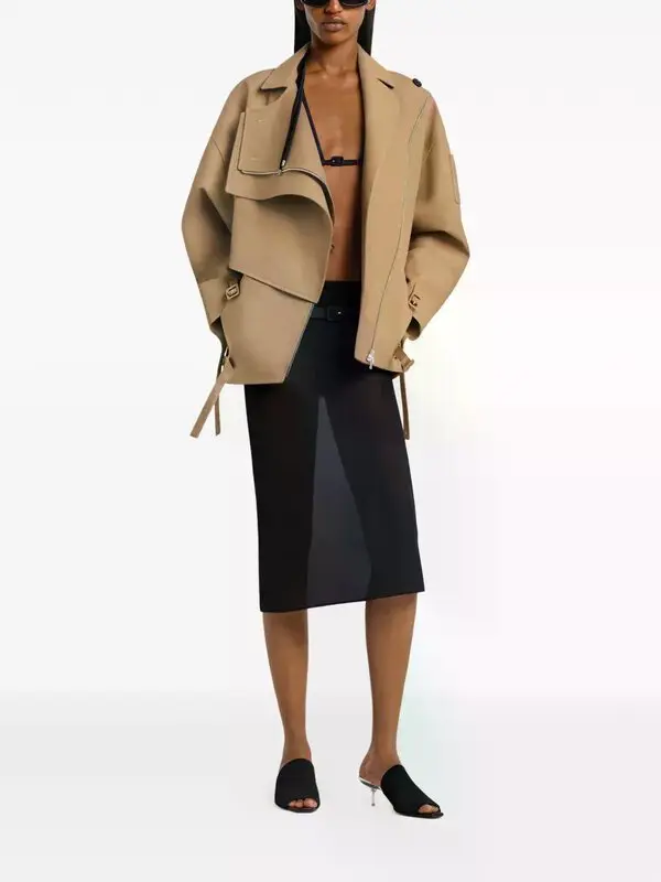 COURREGES Oblique Short Trench Jacket
