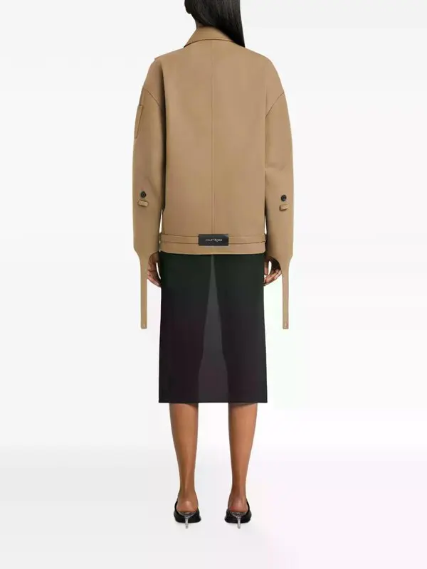 COURREGES Oblique Short Trench Jacket - Neutrals