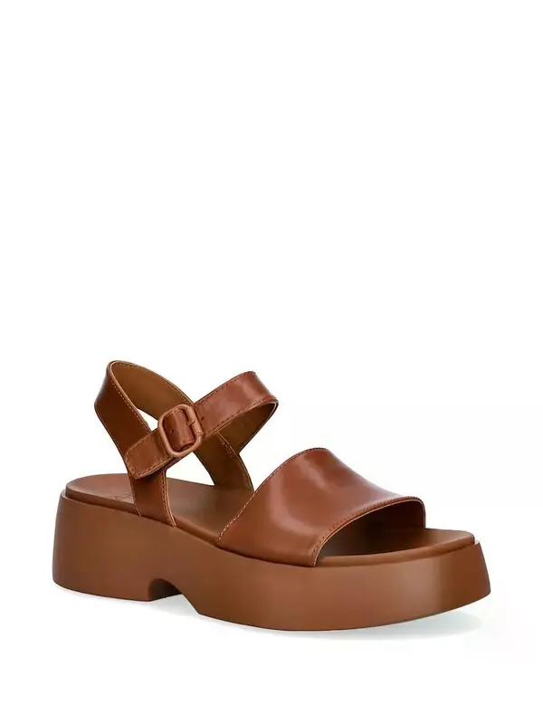 Camper Buckle Strap Sandals - Brown