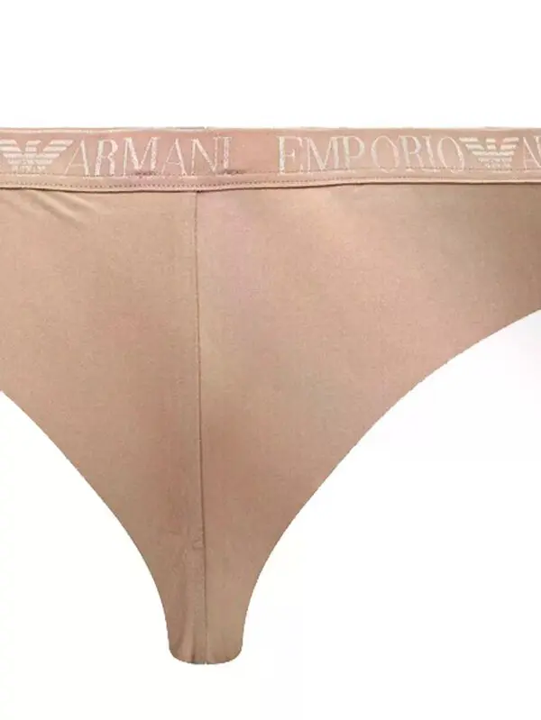 Armani Exchange Logo-waistband Briefs - Neutrals