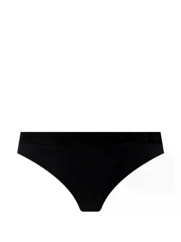 Armani Exchange Logo-waistband Briefs - Black