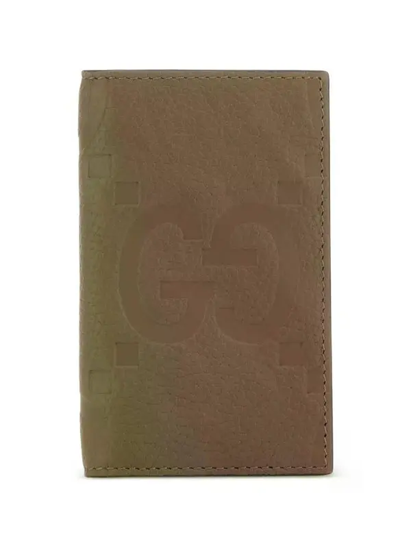 Gucci Embossed Leather Card Holder - Neutrals