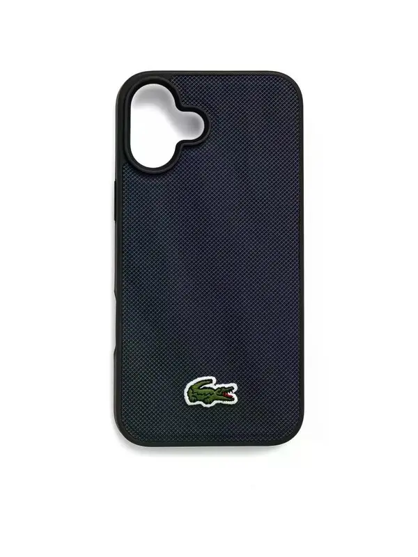 Lacoste Textured Logo Iphone 16 Plus Phone Case - Blue