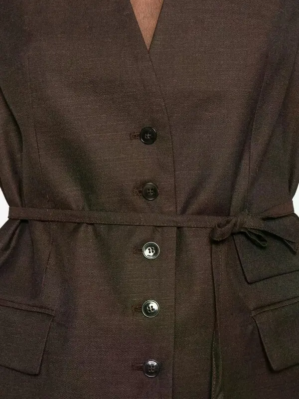 HERSKIND Samos Button-up Waistcoat - Brown