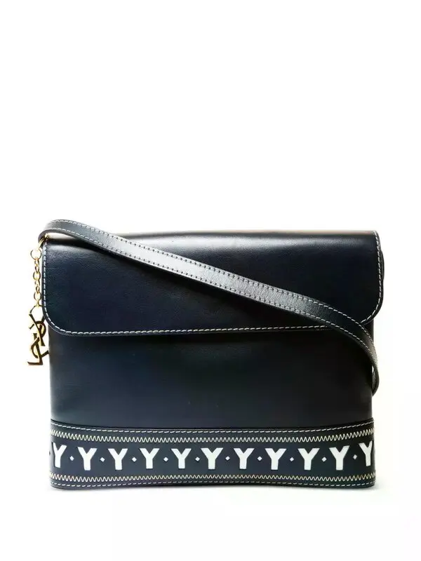 Saint Laurent 1990s Logo Leather Shoulder Bag