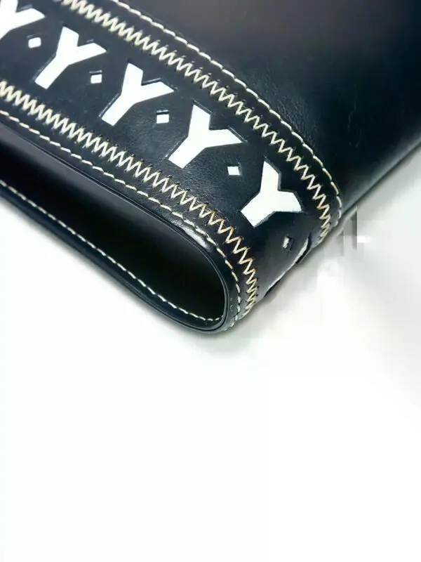 Saint Laurent 1990s Logo Leather Shoulder Bag