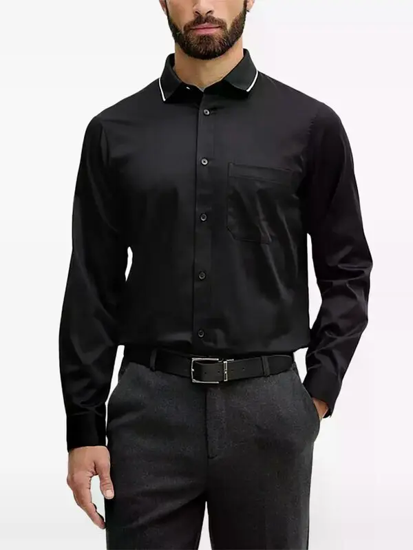 Armani Exchange Chest-pocket Contrast-collar Shirt