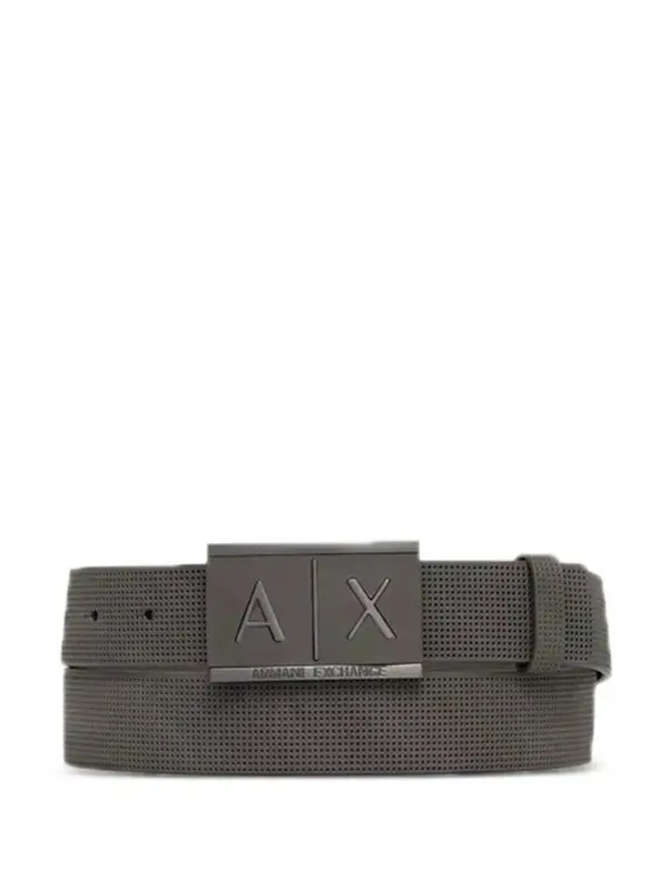 Armani Exchange Belt With Logo Buckle - Grey