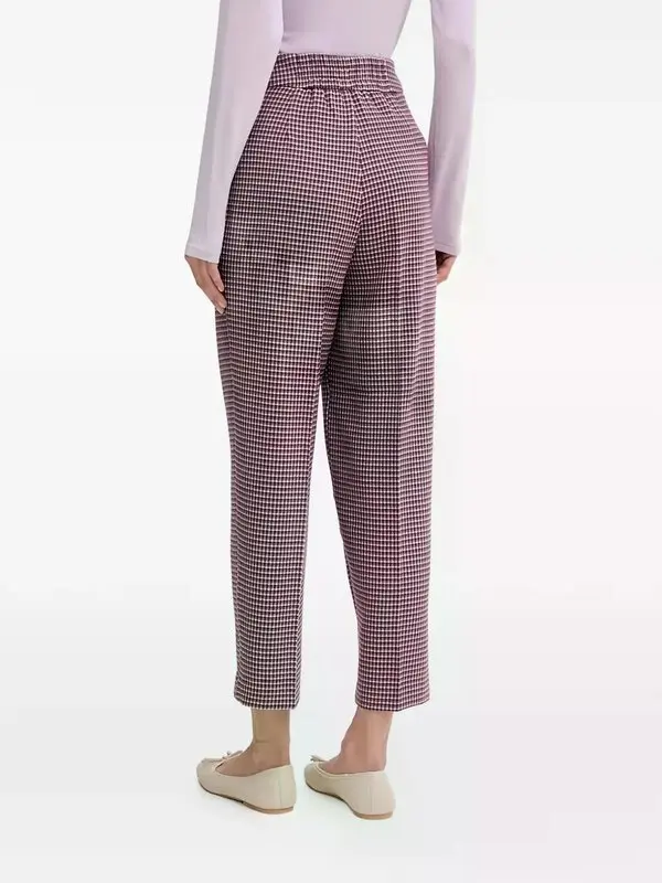 BENETTON Houndstooth Patterned Trousers - Pink