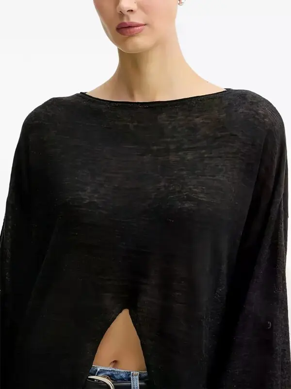BENETTON Open-front Wide-sleeved Sweater