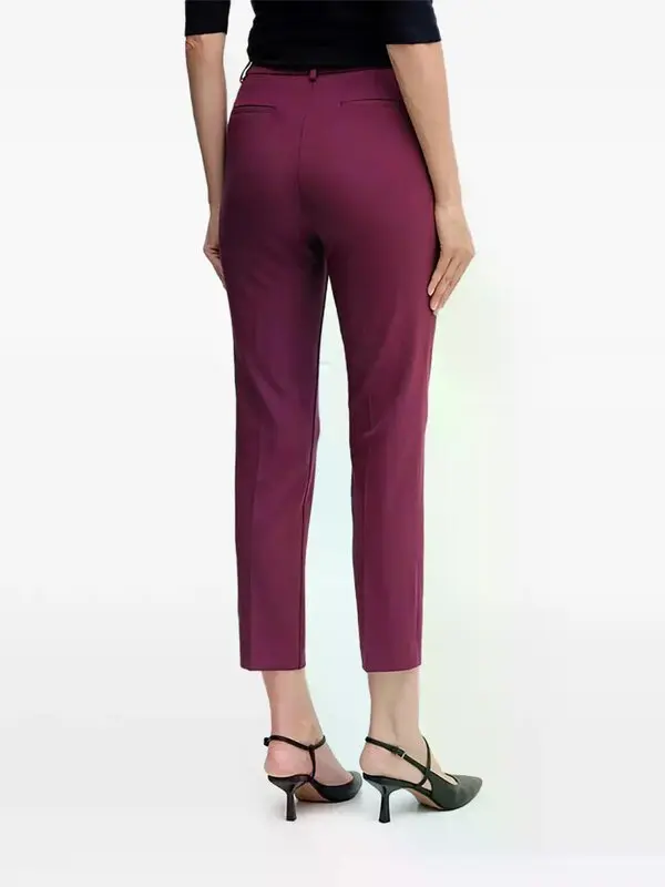 BENETTON Tailored Trousers With Button Detail - Purple