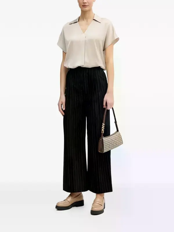 BENETTON Pinstriped Wide Leg Trousers