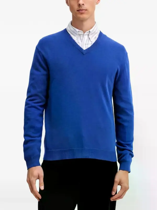 BENETTON V-neck Long Sleeve Sweater