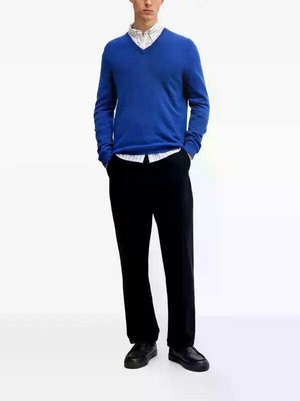 BENETTON V-neck Long Sleeve Sweater