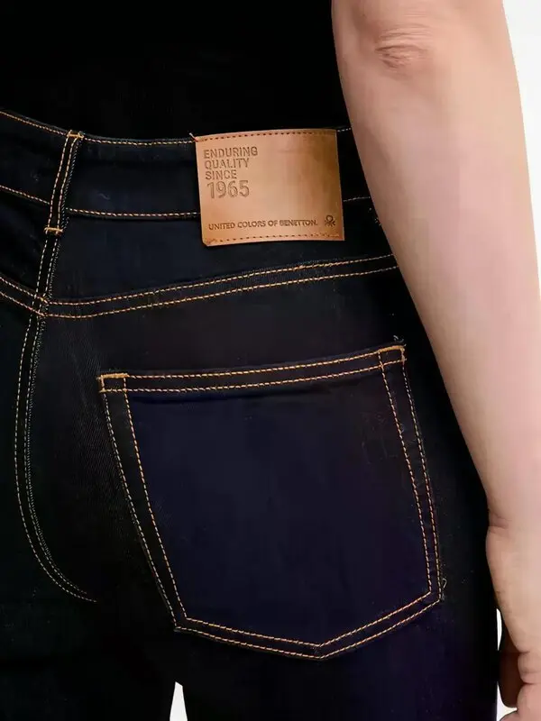 BENETTON Frayed Hem Jeans - Blue